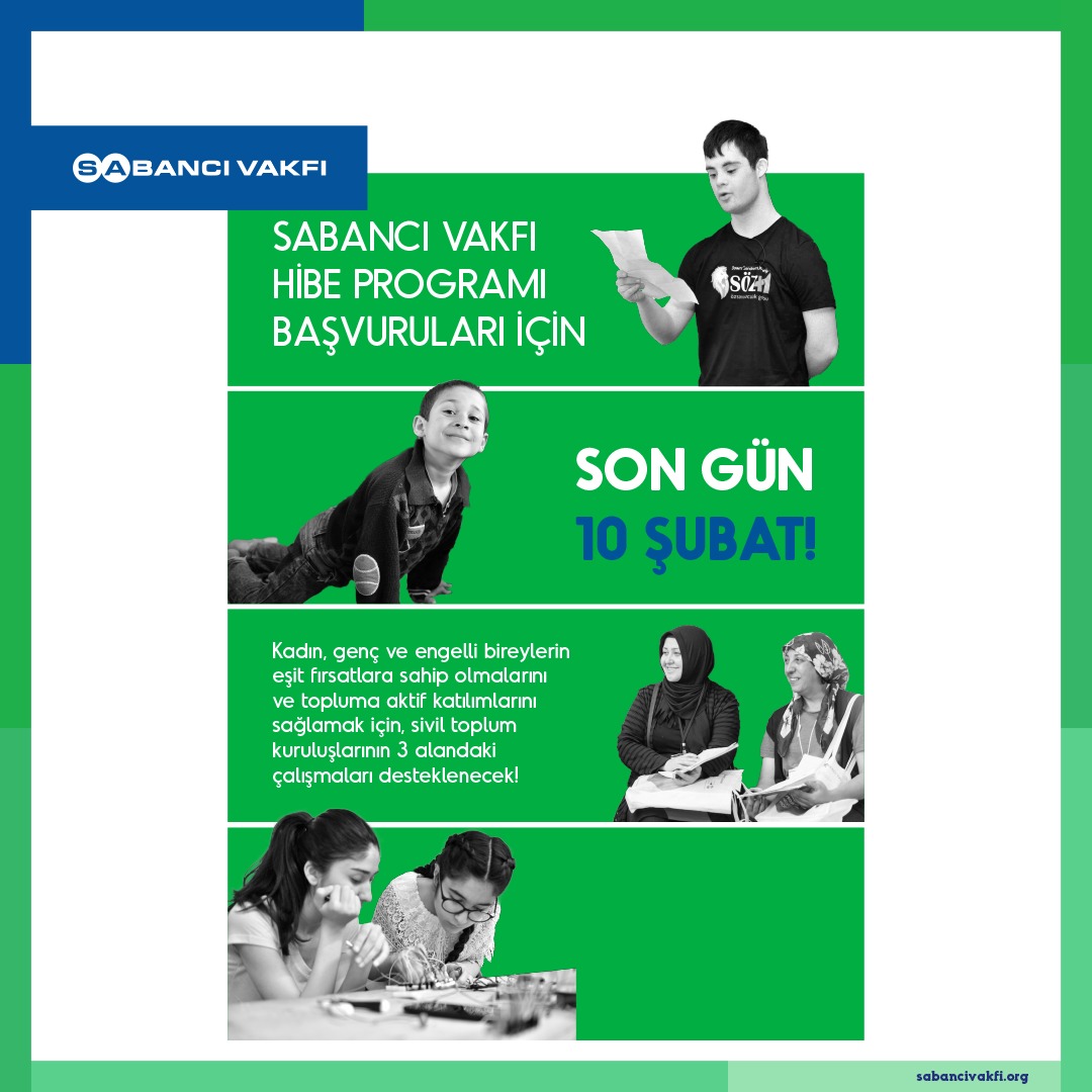 Sabancı Vakfı Hibe Başvuruları İçin Son Gün 10 Şubat! - Sivil Sayfalar Sabancı Vakfı Hibe Başvuruları İçin Son Gün 10 Şubat! - Sivil Sayfalar
